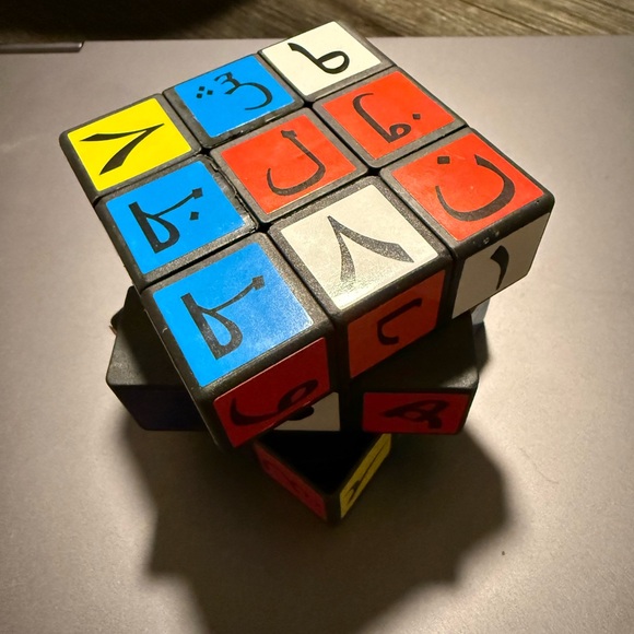 Arabic | Toys | Red And Blue Educational Puzzle Cube Arabic Letters And ...